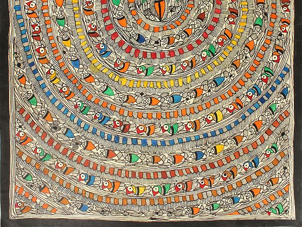 Mandala : Godna Style | Madhubani Painting | Exotic India Art