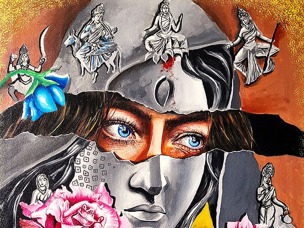 Real Face of Woman (Nari-Shakti) | Painting by Pragga Majumder | Exotic ...