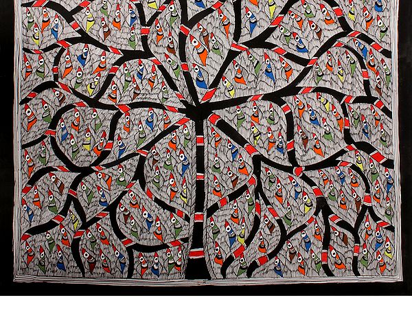 Colourful Kalpvriksh | Madhubani Painting | Exotic India Art