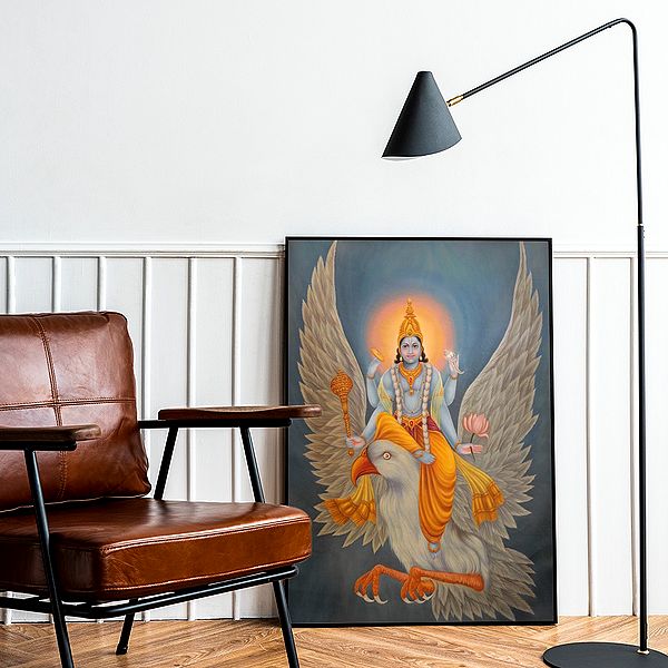 Lord Vishnu’s Descent from Vaikuntha | Exotic India Art