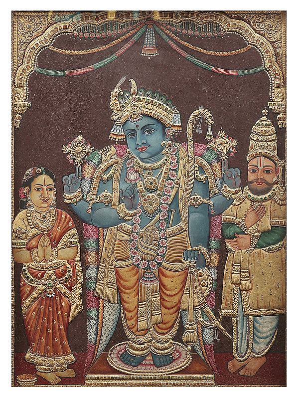 Lord Rama Tanjore Painting | Traditional Colors With 24K Gold ...