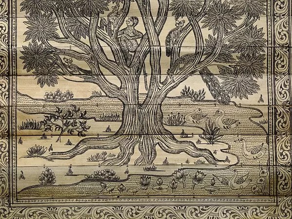 Tree Painting with Animal and Birds | Exotic India Art