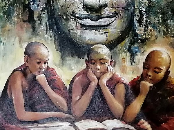The Holy Monk Painting | Exotic India Art