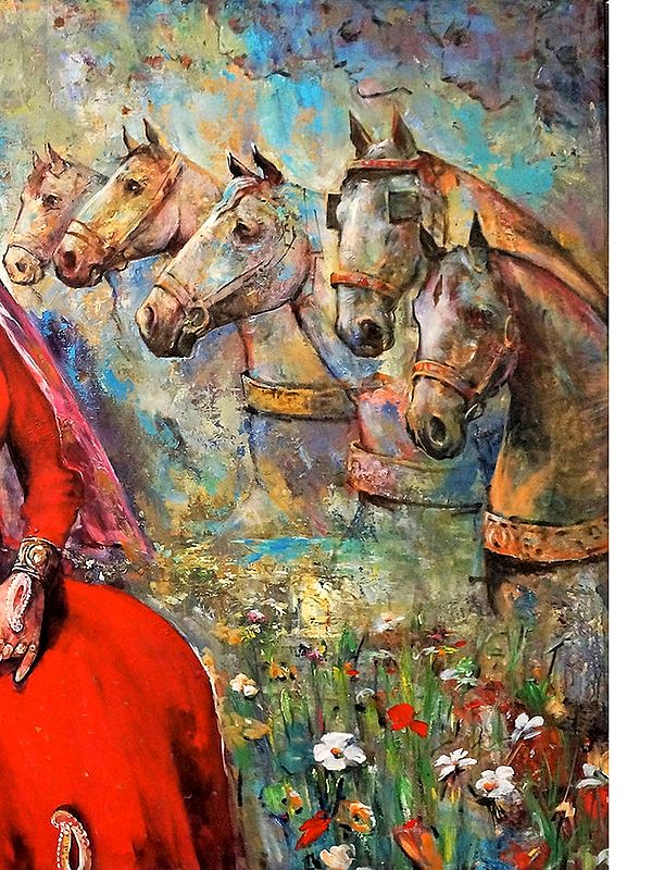 The Existing Beauty Acrylic Painting on Canvas | Exotic India Art