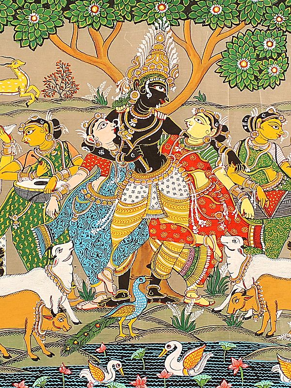 Radha Krishna Raas Leela | Patta Painting | Odisha Art | Exotic India Art