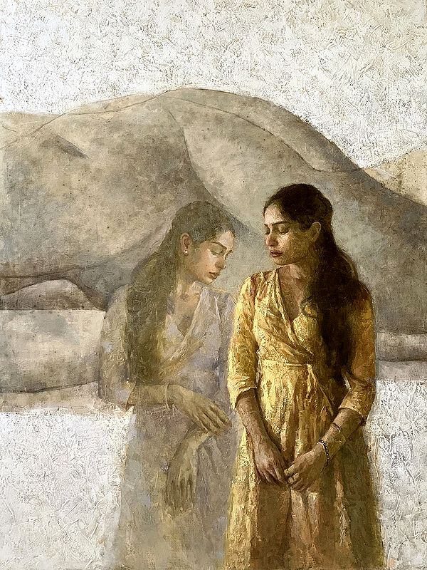 Fading Identities-II | Painting by Nilisha Phad | Exotic India Art