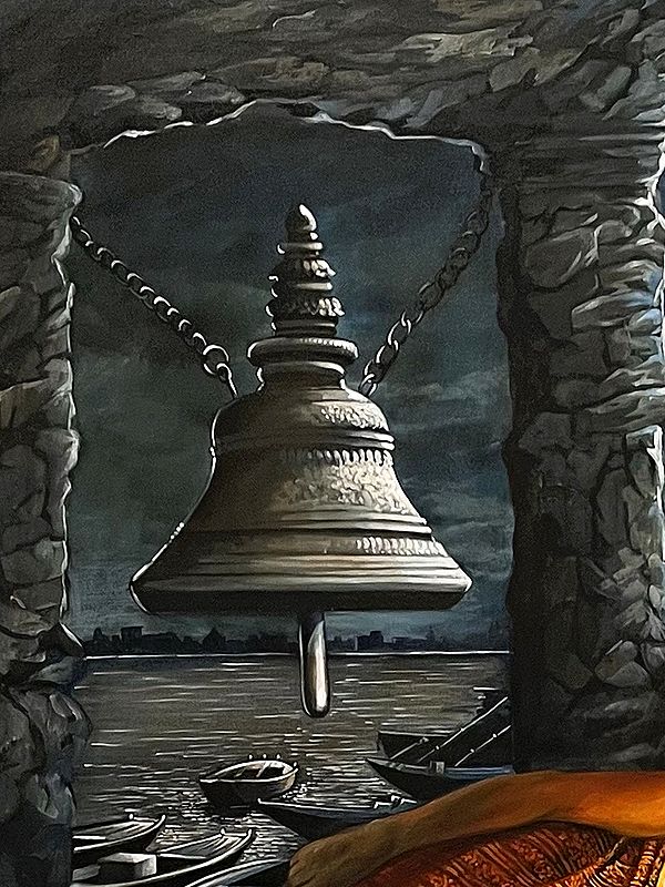 God’s Abode is My Home | Painting by MK Goyal | Exotic India Art