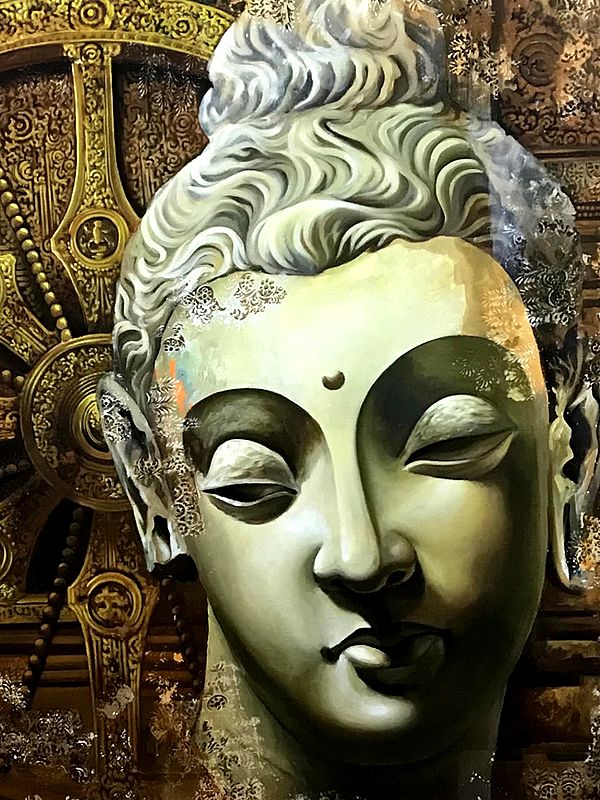 Chakra & Buddha | Painting by MK Goyal | Exotic India Art