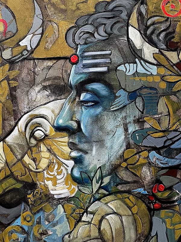 Lord Shiva | Painting by MK Goyal | Exotic India Art