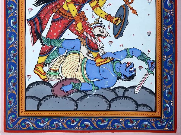 Goddess Durga Patachitra | Exotic India Art