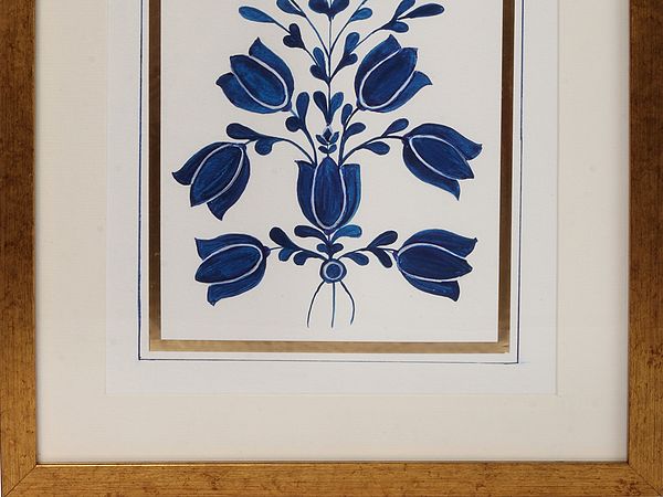Ink Blue Lotus | 300 gsm paper | Exotic India Art