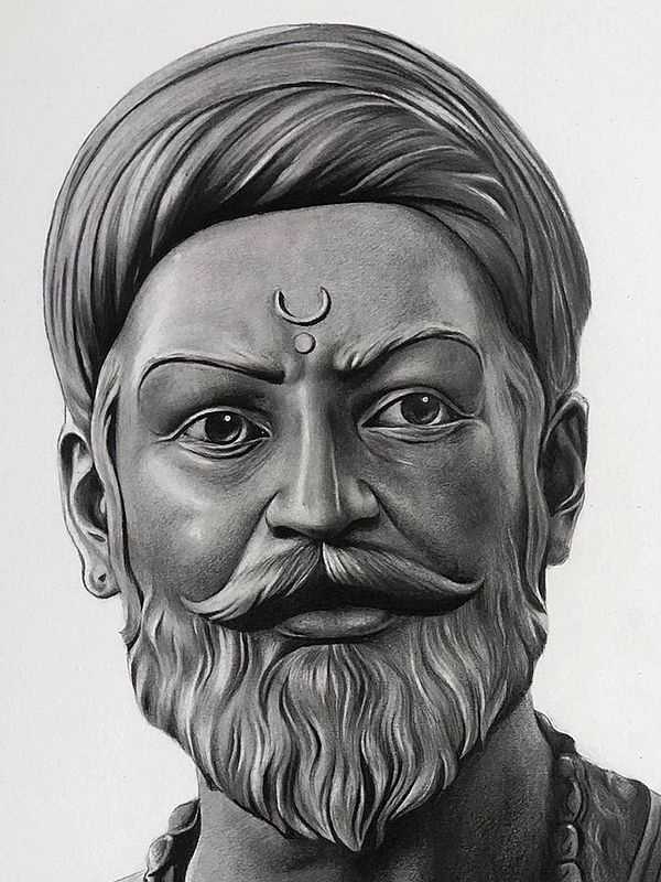Chatrapati Shivaji Maharaj | Graphite Pencil On Paper | Kuldip Jathar ...