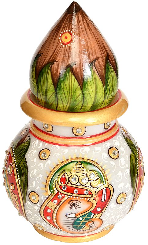 Ganesha Kalash with Coconut | Exotic India Art
