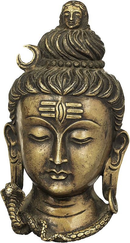 Lord Shiva Wall Hanging Mask - Made in Nepal | Exotic India Art