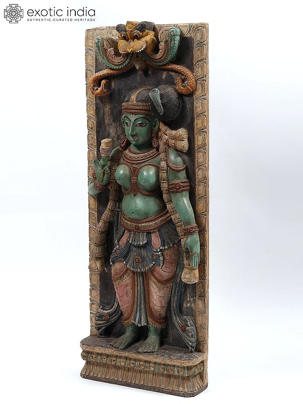 48" Large Nambudiri Brahmin Lady From Kerala | Statue Plus Wall Hanging ...