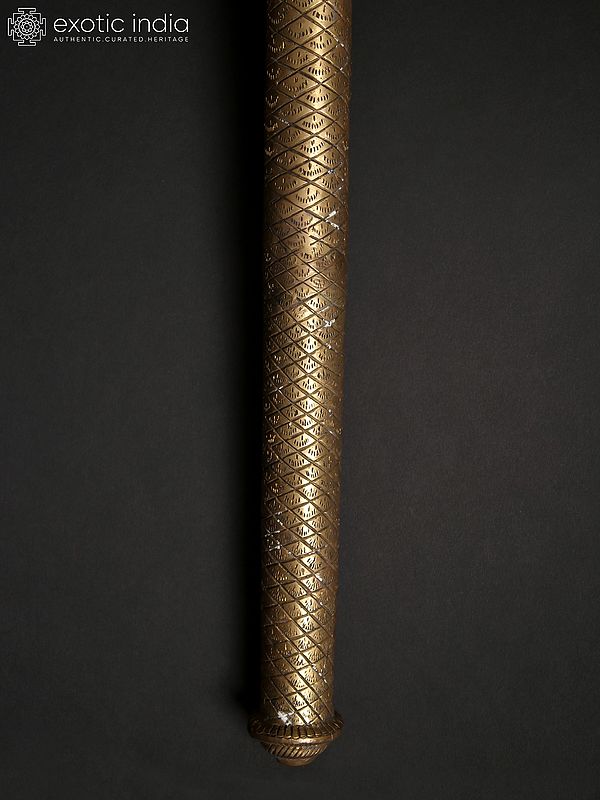 29" Brass Mace (Gada) - Weapon of Lord Hanuman | Exotic India Art