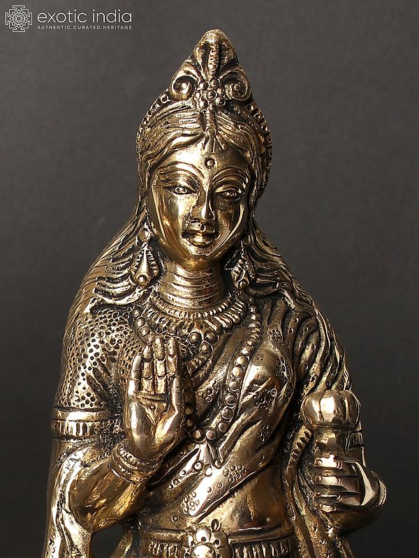 12" Standing Shiva Parvati Idol in Blessing Gesture | Set of Two Brass ...