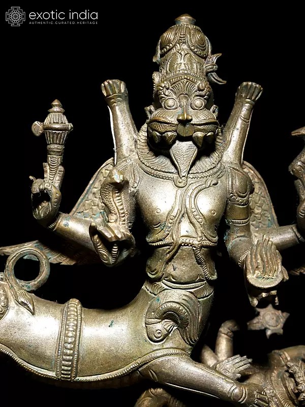 13" Lord Shiva as Sharabha Subduing Narasimha | Bronze Statue | Exotic ...