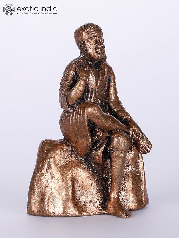 2" Small Blessing Sai Baba Copper Statue | Exotic India Art