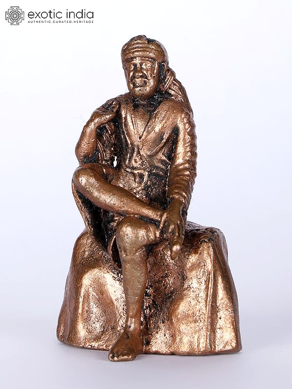 2" Small Blessing Sai Baba Copper Statue | Exotic India Art