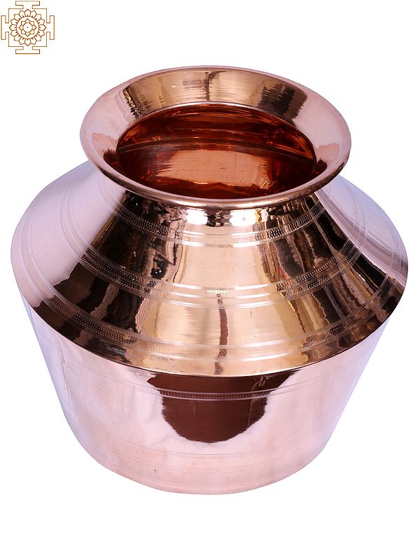 14" Copper Thavalai (Kalash) | Exotic India Art