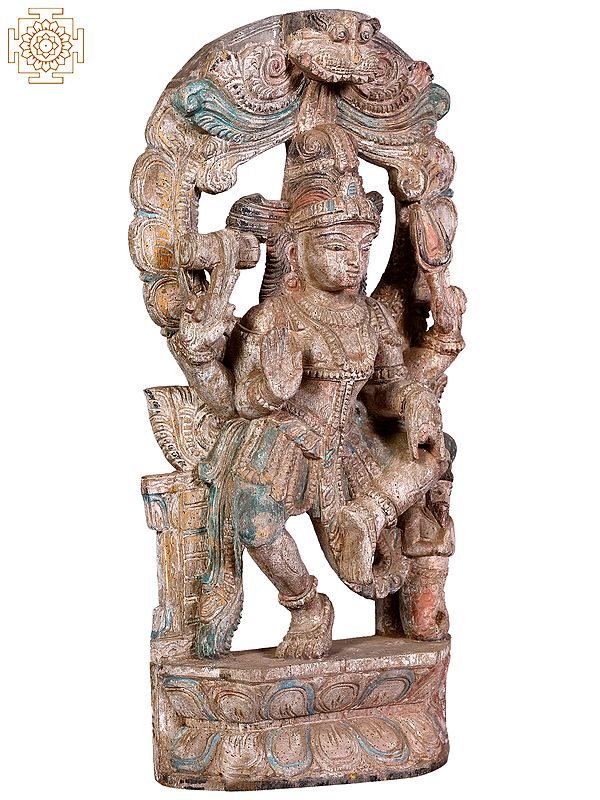 24" Wooden Dancing Lord Shiva | Exotic India Art