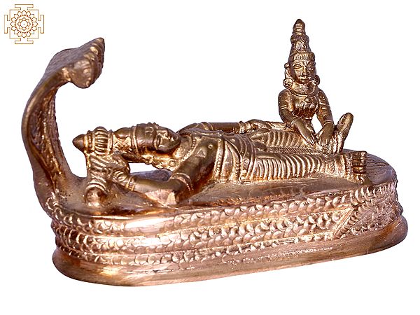4" Lord Ranganatha with Devi Lakshmi | Madhuchista Vidhana (Lost-Wax ...