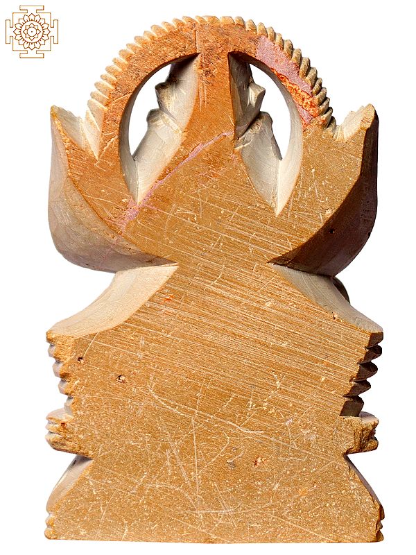 3" Hindu Demigod Garuda Praying Pink Stone Idol | Exotic India Art