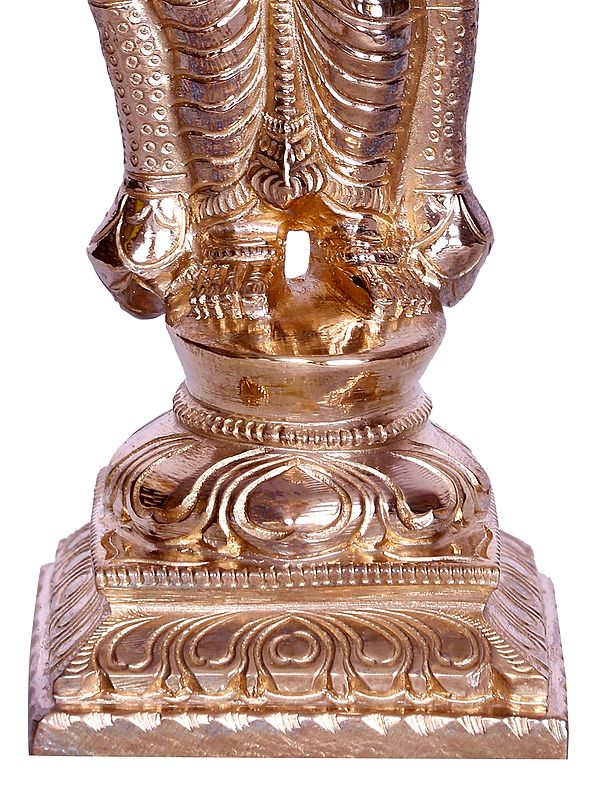 6" Goddess Andal Bronze Statue | Tamil Alwar Saint Idol | Exotic India Art