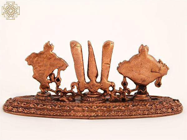2" Small Hindu Vaishnava Symbols | Copper | Exotic India Art