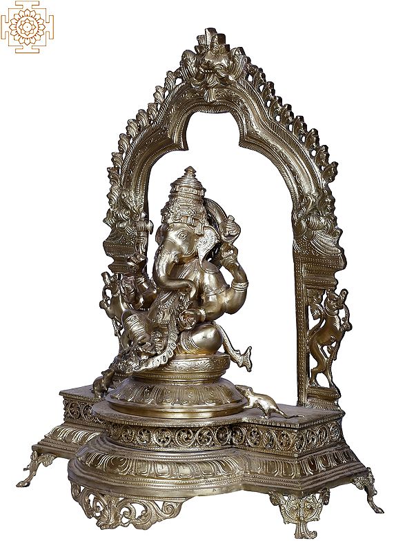 Thiruvachi Vinayagar Padam | Brass | Exotic India Art