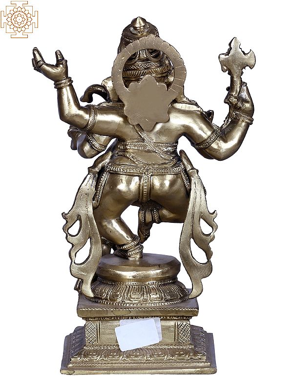 Dancing Ganesha With Mushak | Brass | Exotic India Art