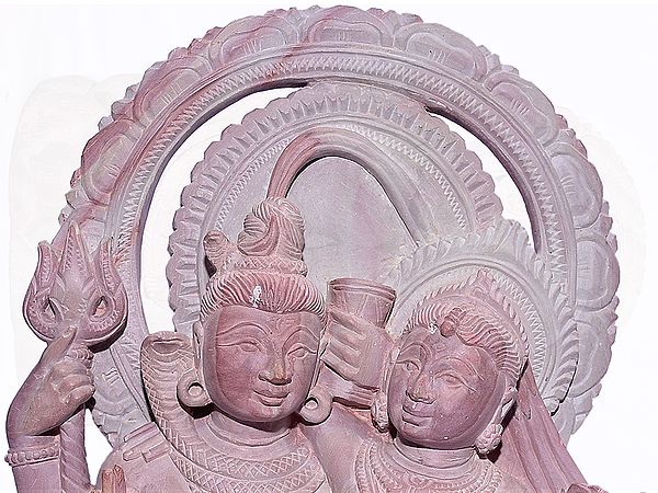 Shiva Parvati | Stone Statue | Exotic India Art