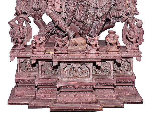 25" Superfine Lord Krishna With Radha Standing On Throne | Exotic India Art