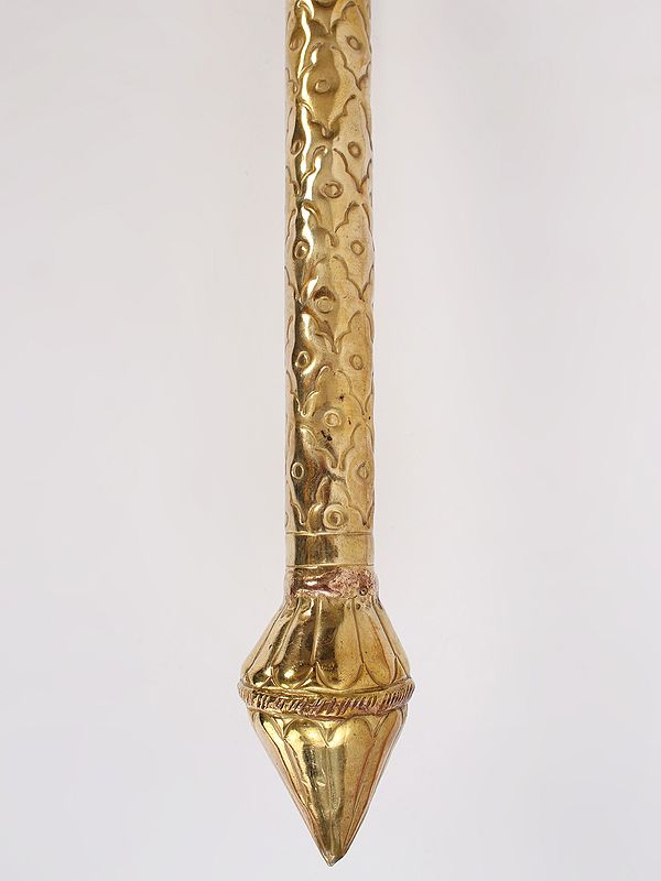 Lord Shiva Trishul with damru and snake brass | Exotic India Art
