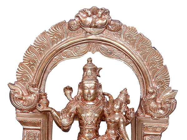11'' Hindu God Swarnakarshana Bhairava With Parvati | Bronze | Exotic ...