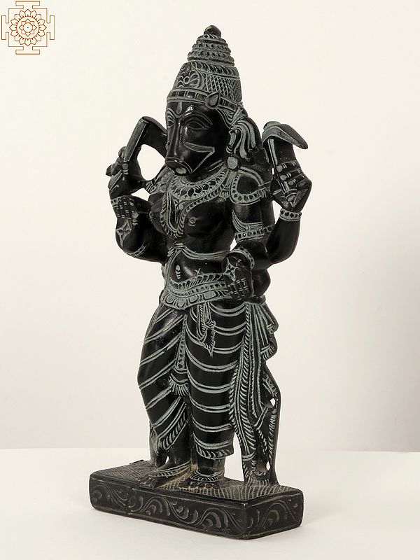 7" Hindu Goddess Varahi | Katappa Stone | Exotic India Art