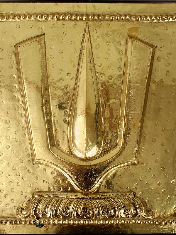 Vaishnava Symbol - Shankha Chakra Tilaka (Set of 3): Repousse Work ...