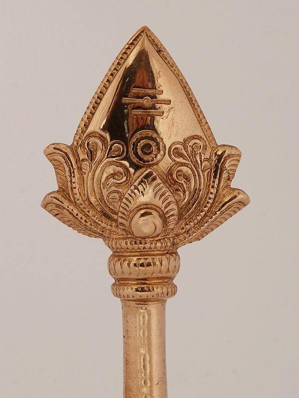 6'' Hindu God Kartikeya Vel with Stand | Bronze Statue | Exotic India Art