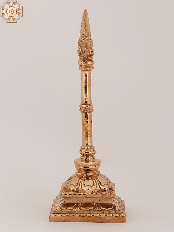 6'' Hindu God Kartikeya Vel with Stand | Bronze Statue | Exotic India Art