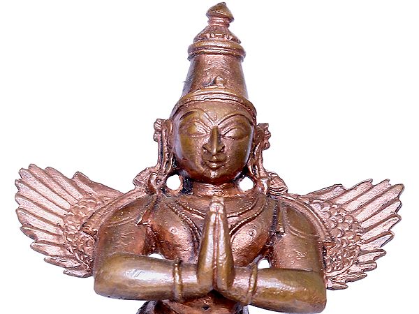 4" Small Bronze Standing Garuda - Vahana of Lord Vishnu | Exotic India Art