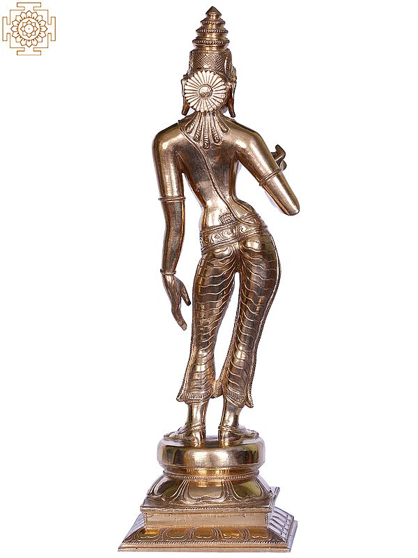 11" Bronze Standing Devi Parvati (Goddess Uma) | Exotic India Art