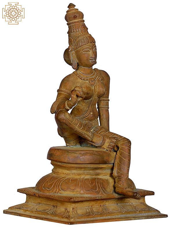 6" Devi Uma Bronze Sculpture (Bhoga Shakti) | Exotic India Art