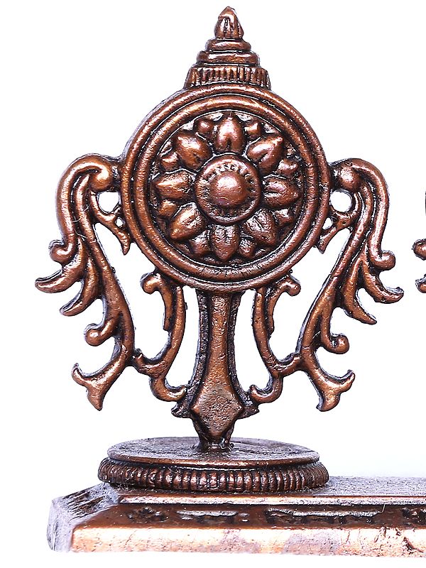 3'' Shankha and Chakra Vaishnava Symbol | Bronze Statue | Exotic India Art