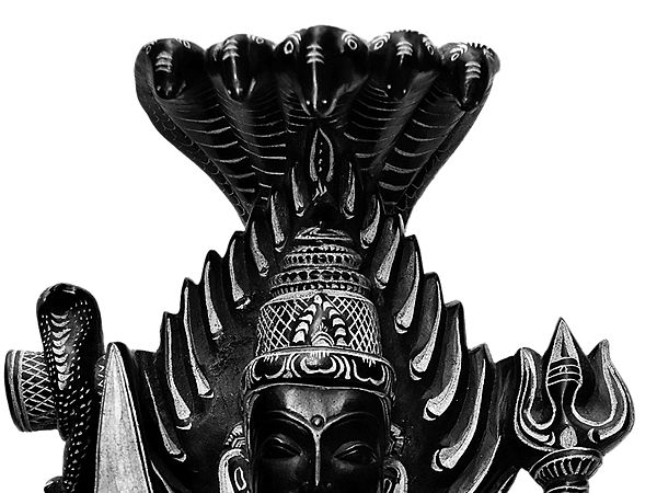 14'' Goddess Karumariamman With Foot On Evil | Stone Statue | Exotic ...