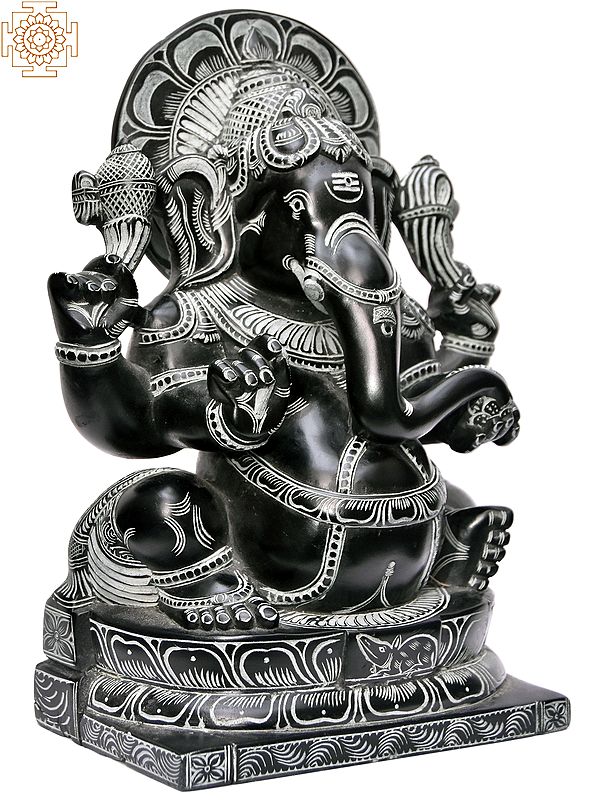 11'' God Of Wisdom Shri Ganesha (Vinayaka) | Stone Statue | Exotic ...