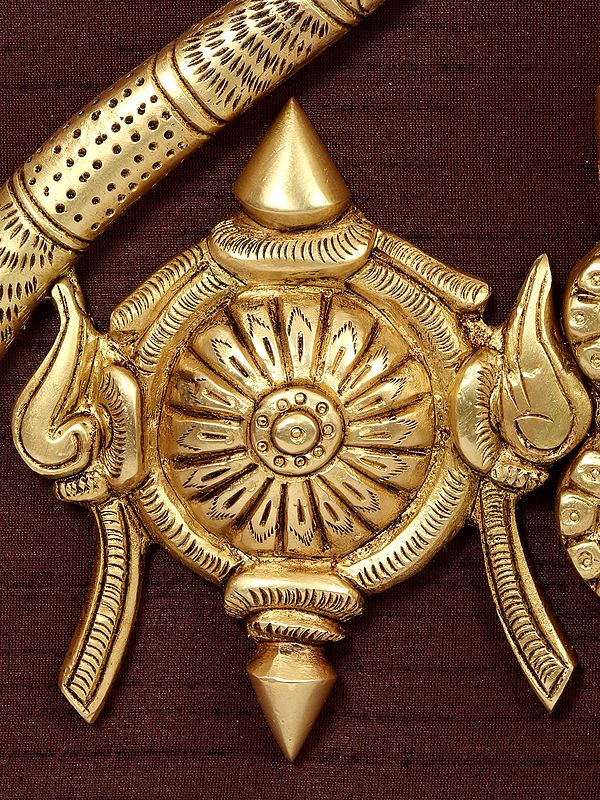 23" Lord Balaji With Shanka Chakra | Wall Hanging | Brass and Wood ...