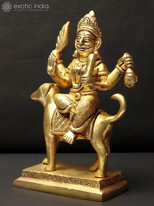 6" Small Brass Goddess Hadkai Statue | Exotic India Art