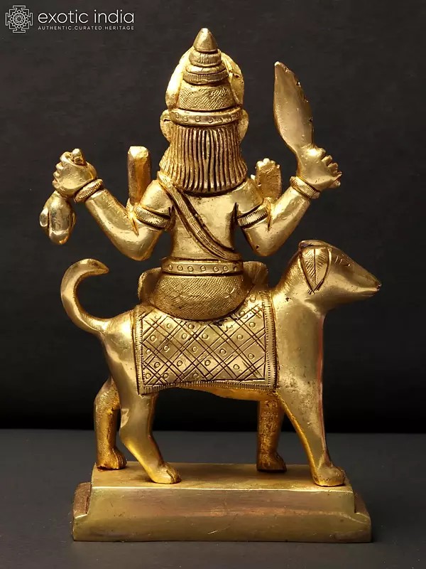 6" Small Brass Goddess Hadkai Statue | Exotic India Art