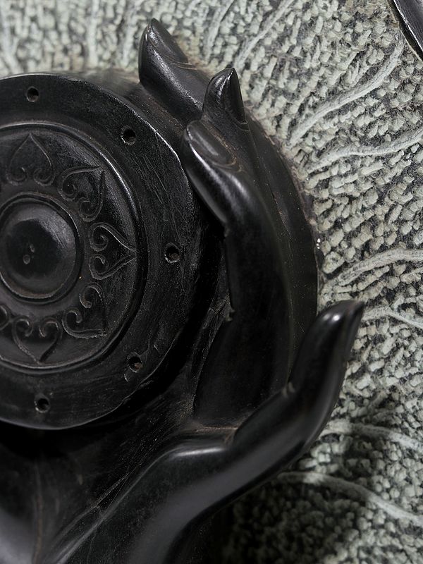 15" Dharmachakra In Buddha Hand | Modern Art Statues | Exotic India Art